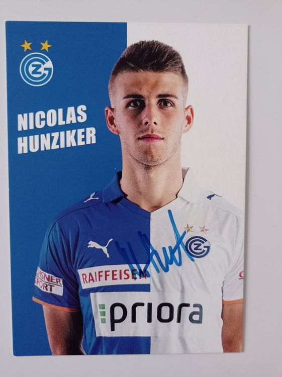 Nicolas Hunziker original signierte Autogrammkarte (Gebraucht) in für ...