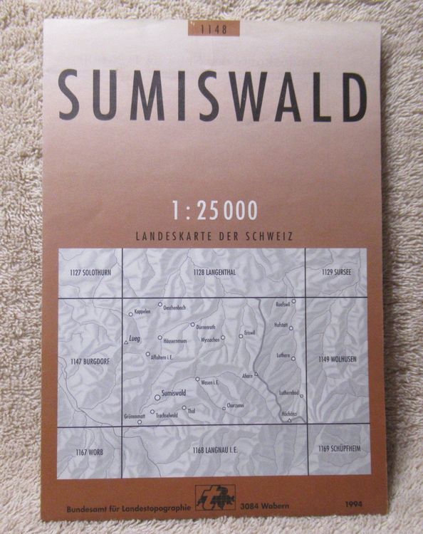SUMISWALD Landeskarte 1:25000 (Gebraucht) in Würenlingen für CHF 2 ...