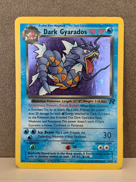 8/82 Dark Gyarados Garados Holo ENG Pokemon Team Rocket | Kaufen auf Ricardo