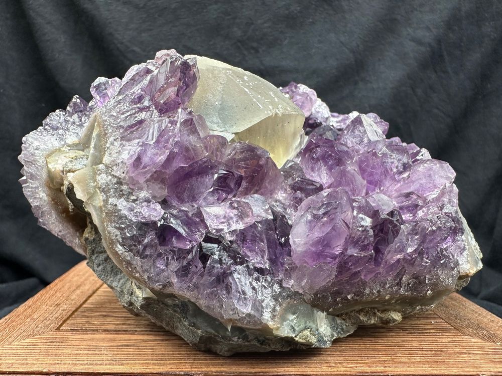 Wunderschöne Amethyst Druse mit Calcit, Symbiose, 994g (Neu und ...