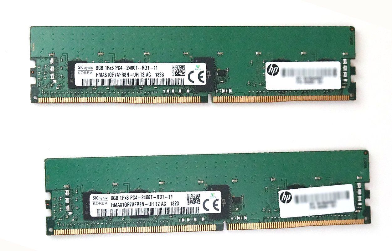 HP/HPE - 16GB (2x8GB) DDR4 RDIMM PC4-19200 2400MHz- SK hynix (Gebraucht ...