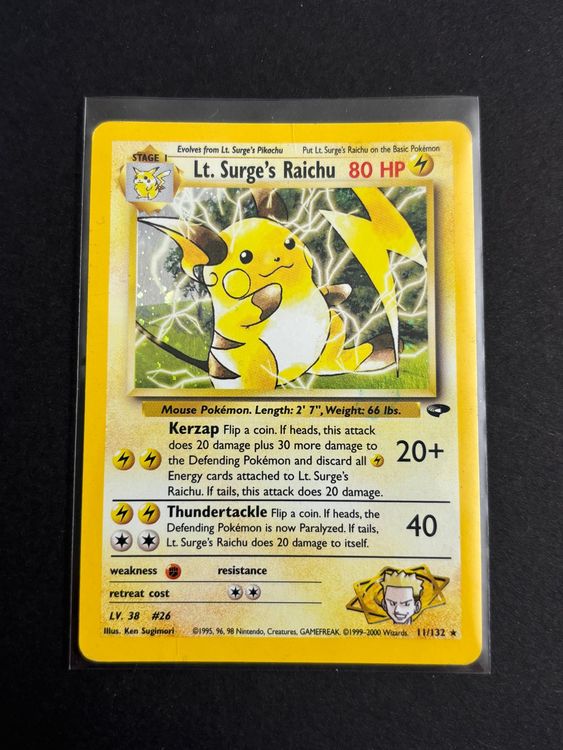 Lt. Surge's Raichu Holo 11/132 Pokemon Gym Challenge MP (Gebraucht) in ...