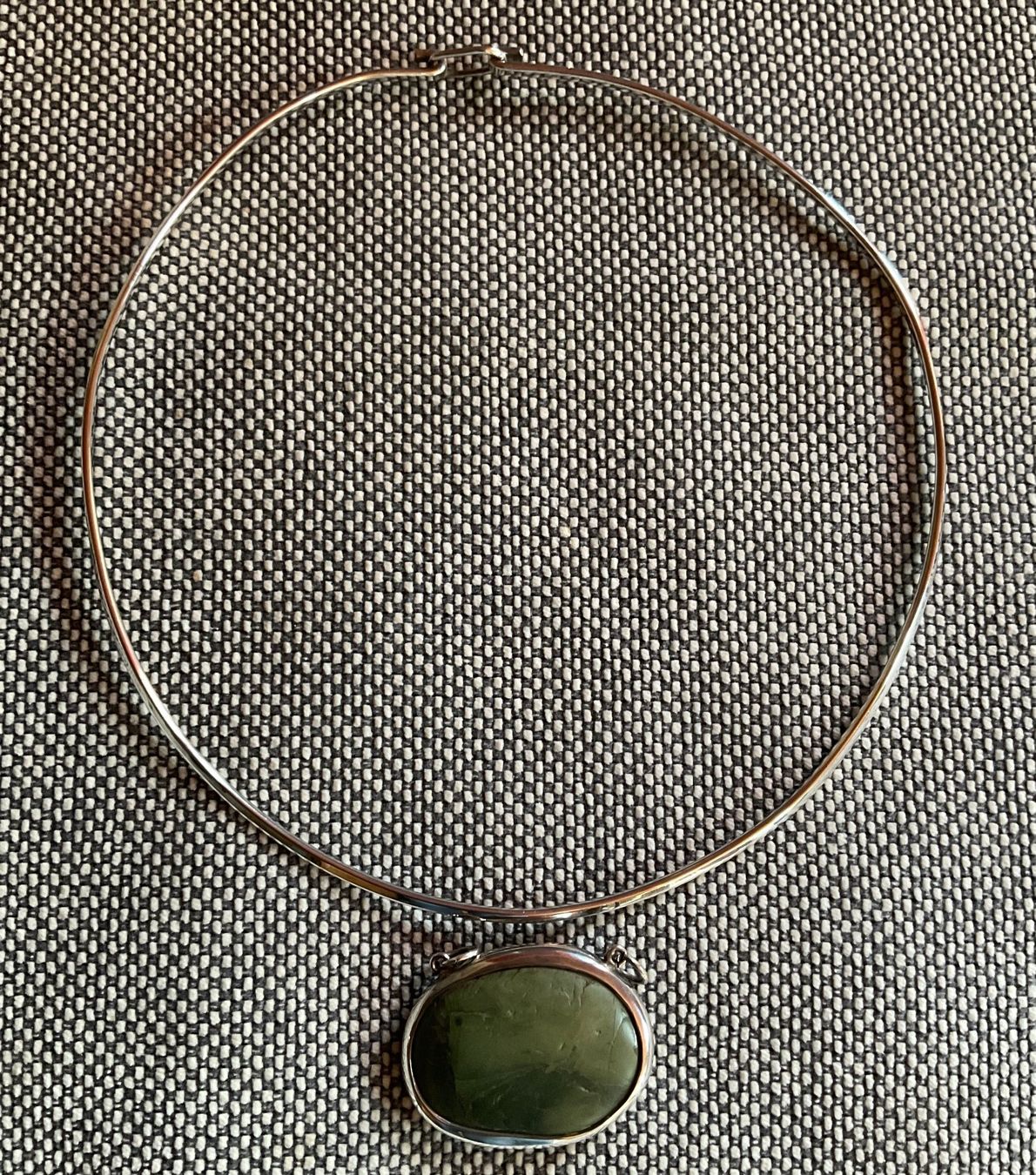 925 Silber Halskette & Grünstein Anhänger Pounamu Stone 🩵 (Gebraucht ...
