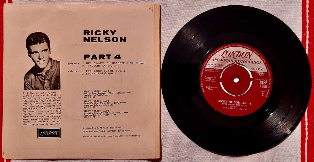 EP - Ricky Nelson - Part 4 (1961 UK) (Gebraucht) in Widnau für CHF 8 ...