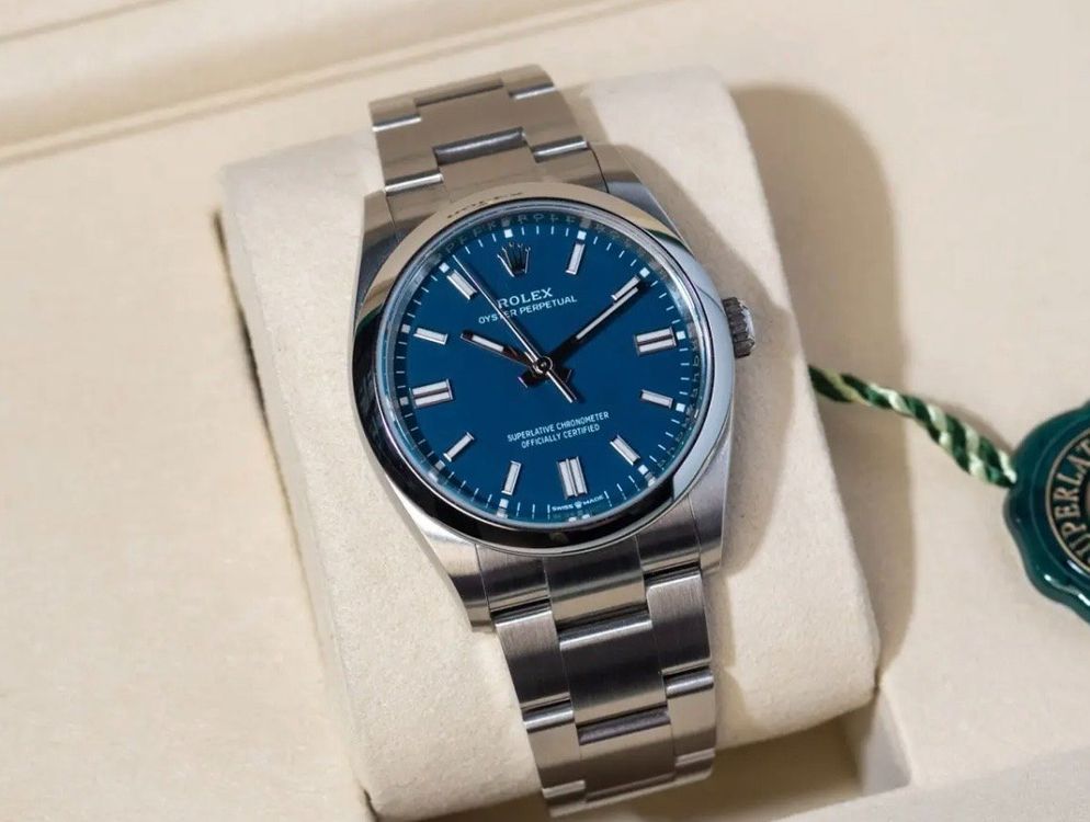 Rolex Oyster Perpetual 36 Med Blue / Petrol Blue 2026 (Neu und ...
