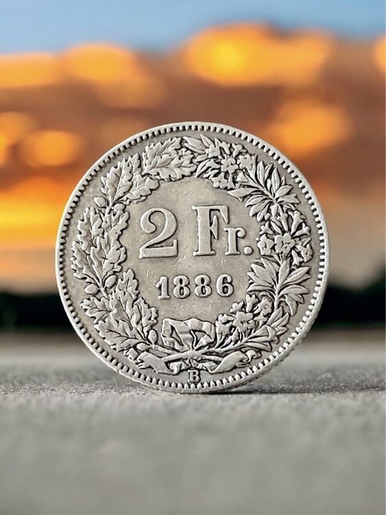 Schweiz 2 Franken Silber Jahrgang 1886 (Gebraucht) in Winterthur für CHF 13 – mit Lieferung auf ...
