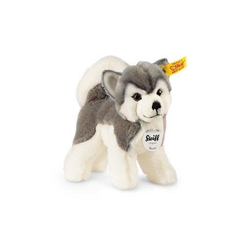 Steiff Hund Husky Bernie stehend, grau weiss 17cm (Neu und ...