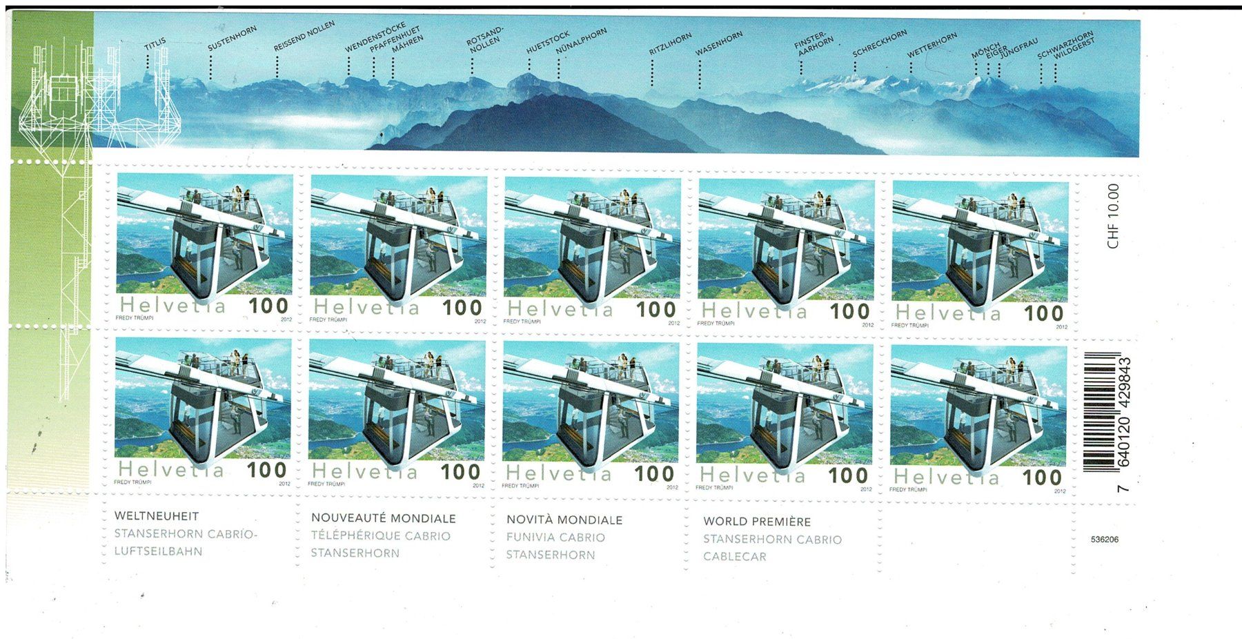 Stanserhorn Cabrio-Luftseilbahn 1 KB ** (Neu (gemäss Beschreibung)) in ...