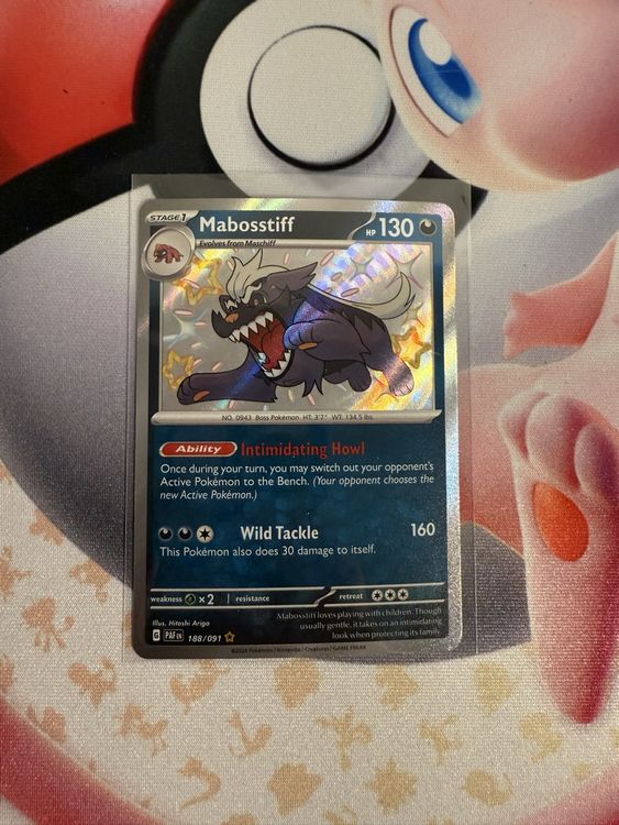 Mabostiff Baby Shiny Rare #188/091 Paldean Fates (Neu (gemäss ...