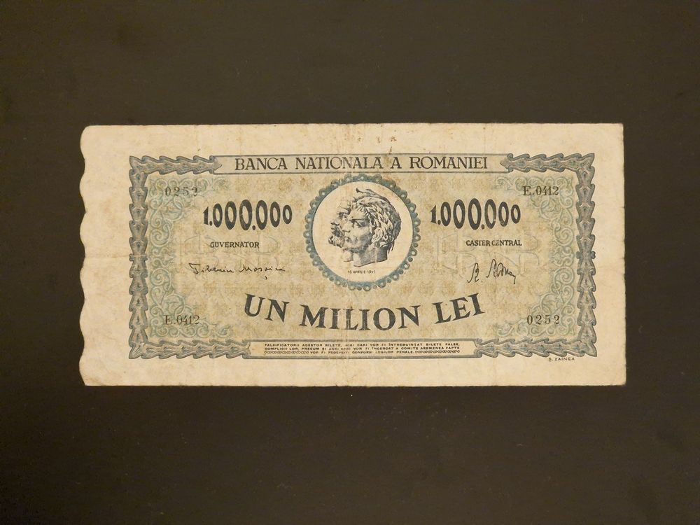 Banknote Rumänien 1.000.000 Lei - P#60 (Gebraucht) in Domat/Ems für CHF ...