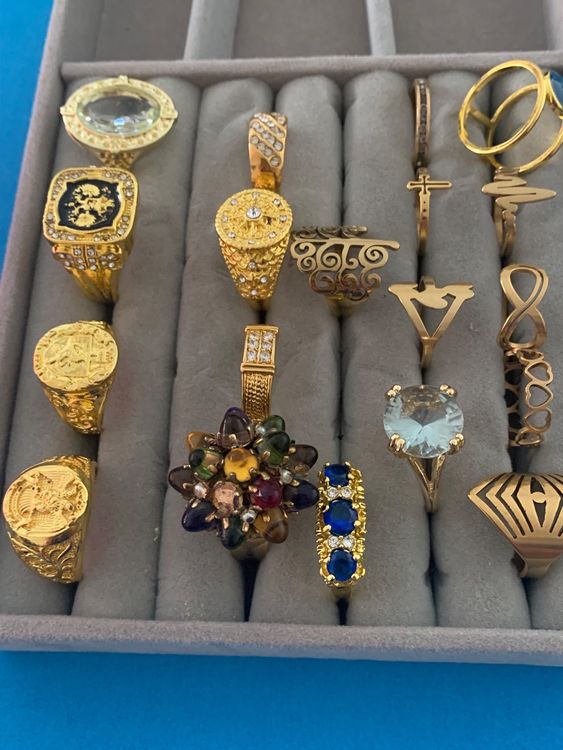 Verschiedene Modeschmuck Ringe in Lot. Flohmarkt. Ab 1..Fr (Gebraucht ...