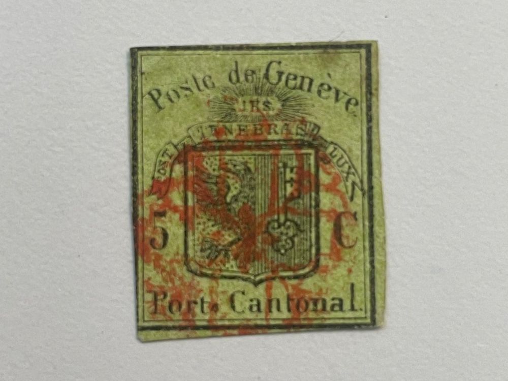 1846, Kanton Genf, Grosser Adler, ZNr. 6, gestempelt sign. (Gebraucht ...