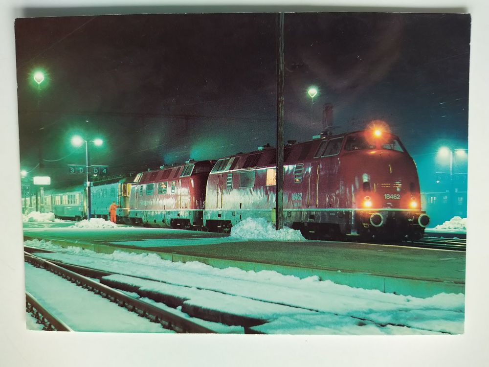 SBB, Bahn im Schnee, datiert 1988, am Bahnhof Brig (Gebraucht) in für ...