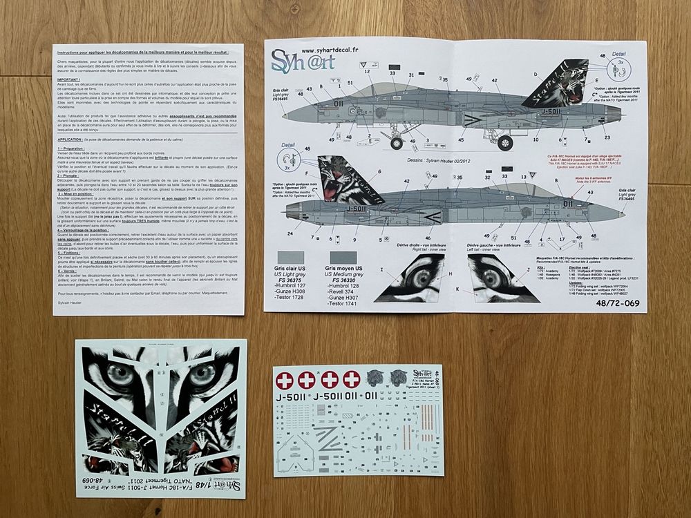 Decals F/A-18C Hornet J-5011 Swiss Air Force Tigermeet 2011 (Neu ...
