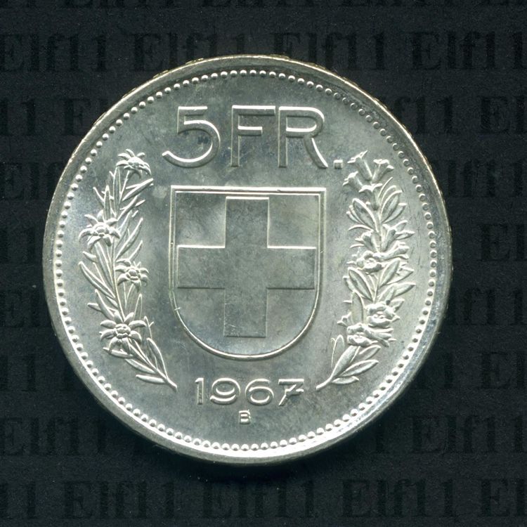 CHF___5.00 1967 stgl * nigelnagelneu! 5 Franken (Neu (gemäss Beschreibung)) in Widnau für CHF 15 ...