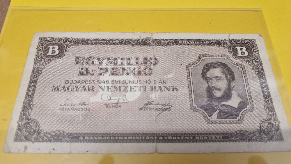 Ungarische 1 Million B-Pengo 1946 Note Banknote (Gebraucht) in Herisau ...
