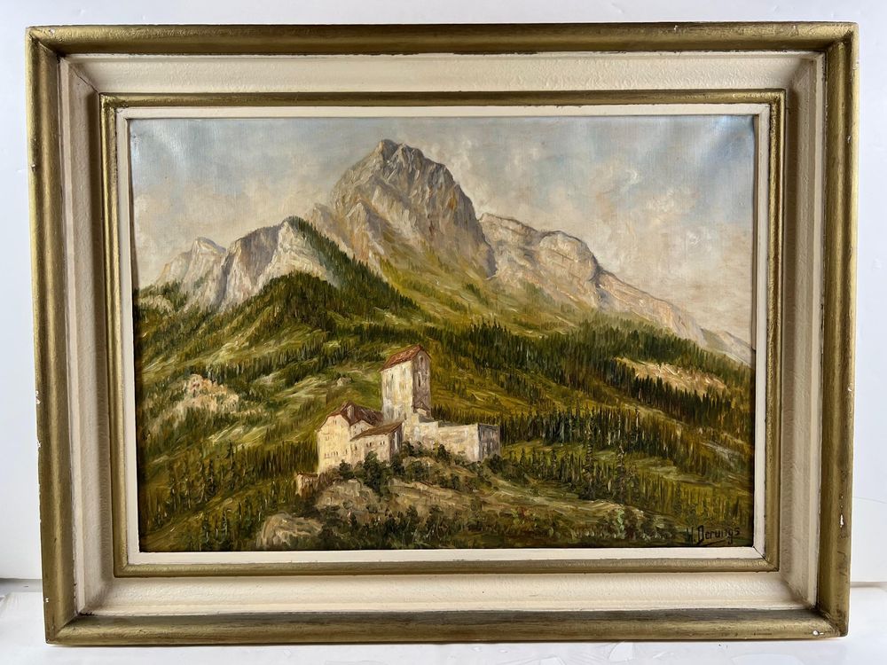 Berglandschaft Gemälde Signiert. (Gebraucht) in Neuhausen am Rheinfall für CHF 10 – nur Abholung ...