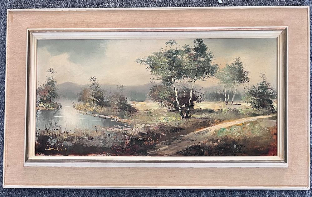 Schöne Landschaft Gemälde Öl auf Leinwand unl. signiert | Kaufen auf Ricardo