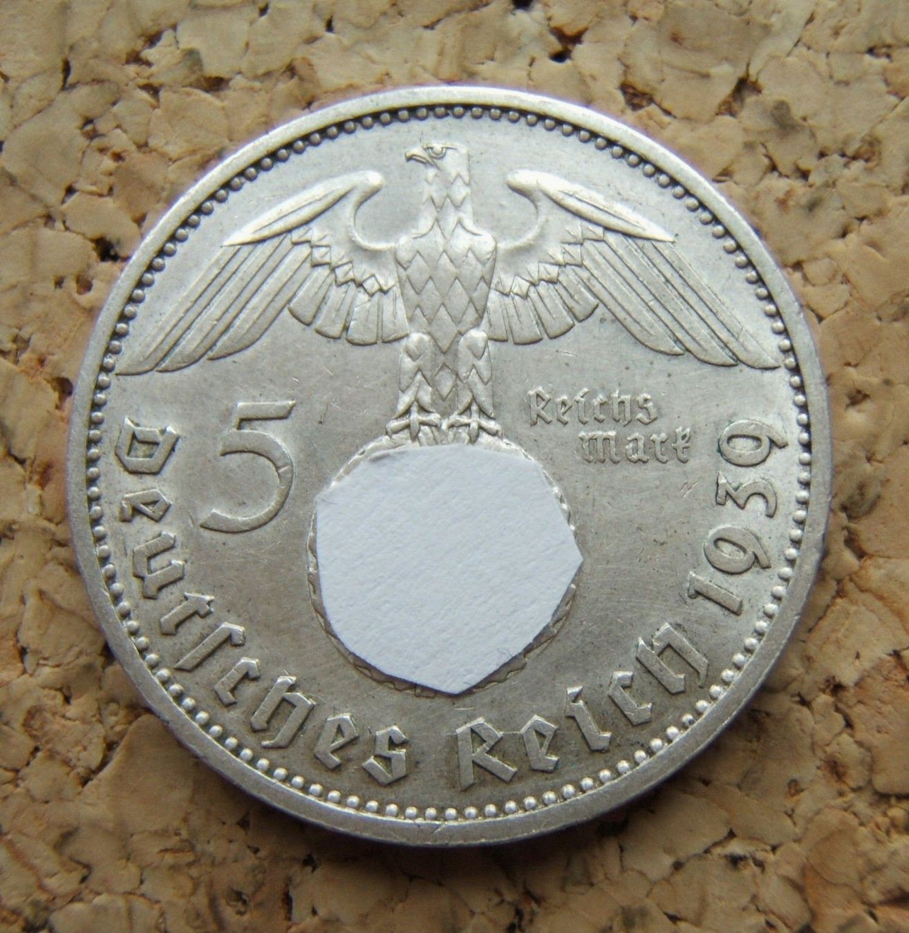 DEUTSCHES REICH 5 MARK 1939 - PAUL VON HINDENBURG - SILBER (Gebraucht ...