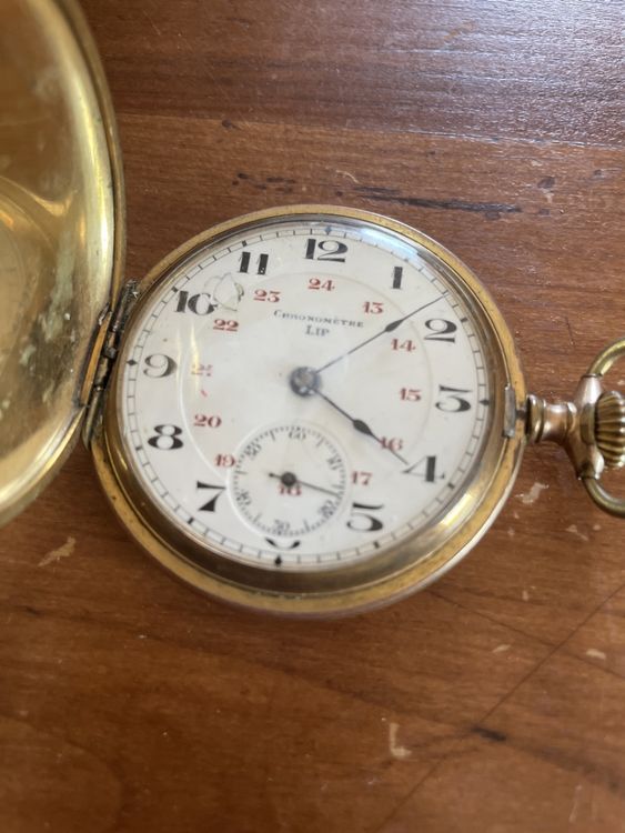 Montre gousset ancienne LIP chronomètre plaquée or | Kaufen auf Ricardo