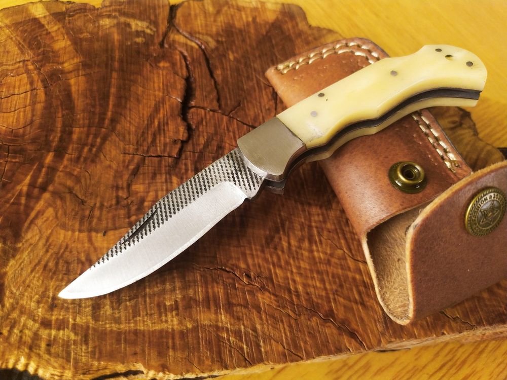 D2 Feilenstahl Klappmesser hardsteel knive Jagd Messer | Kaufen auf Ricardo