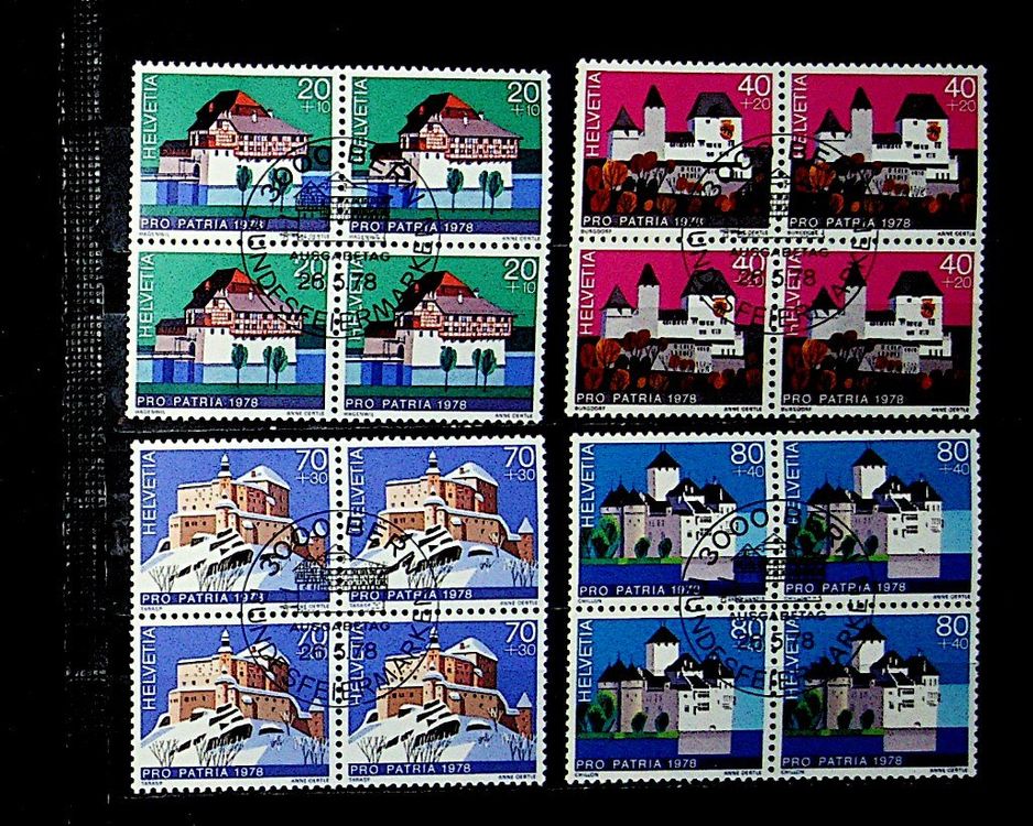 PRO PATRIA SÉRIE OBLITÉRÉE BLOCS 4 1978 SBK 12.00 /M416 | Kaufen auf Ricardo