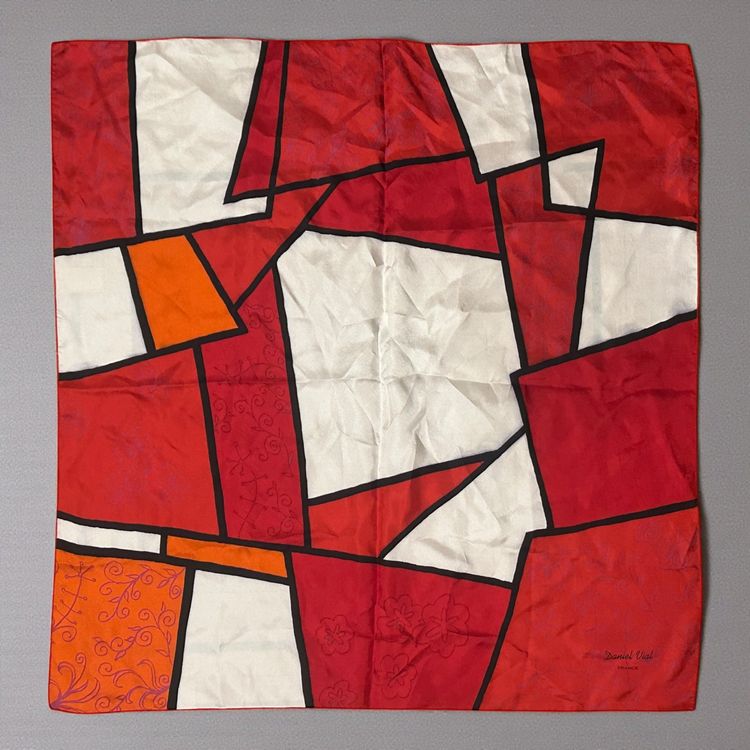 Écharpe vintage DANIEL VIAL en soie, fabriquée en France (D'occasion) à ...