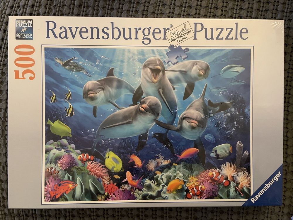 Ravensburger Puzzle "Fröhliche Delphine" (500 Teile) - Neu (Neu und ...