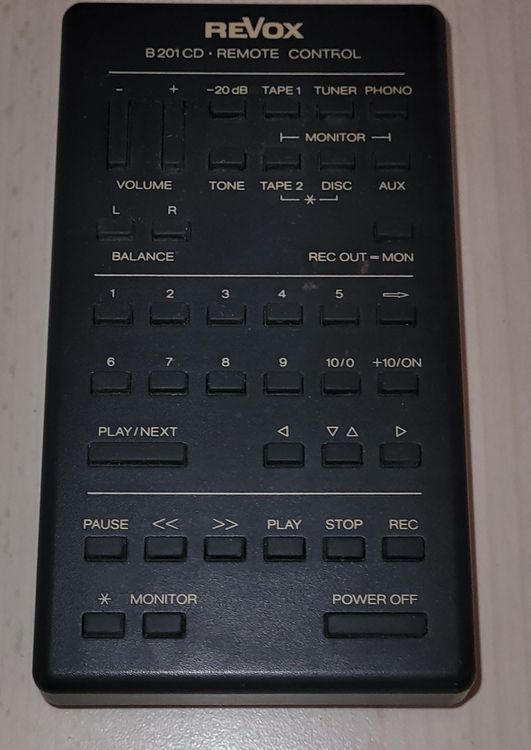 Revox201CD Remote Control (Gebraucht) in Bettwiesen für CHF 62 – mit ...