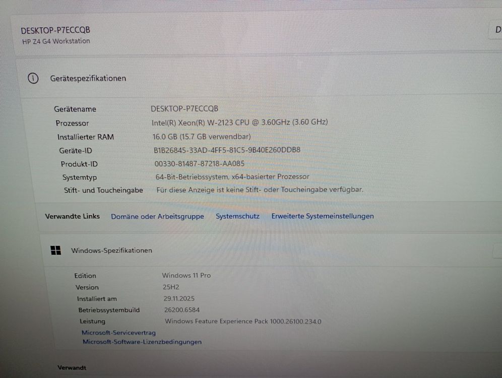 HP Z4 G4 Workstation, SSD, BT, Win 11 Pro, Office 19 (Gebraucht) in ...