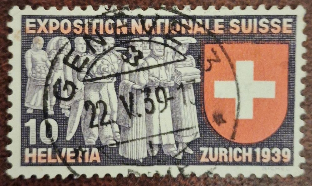 Timbre Expo Nationale Suisse Zurich 1939 oblitéré GENEVE (Gebraucht) in Genève für CHF 3 – mit ...