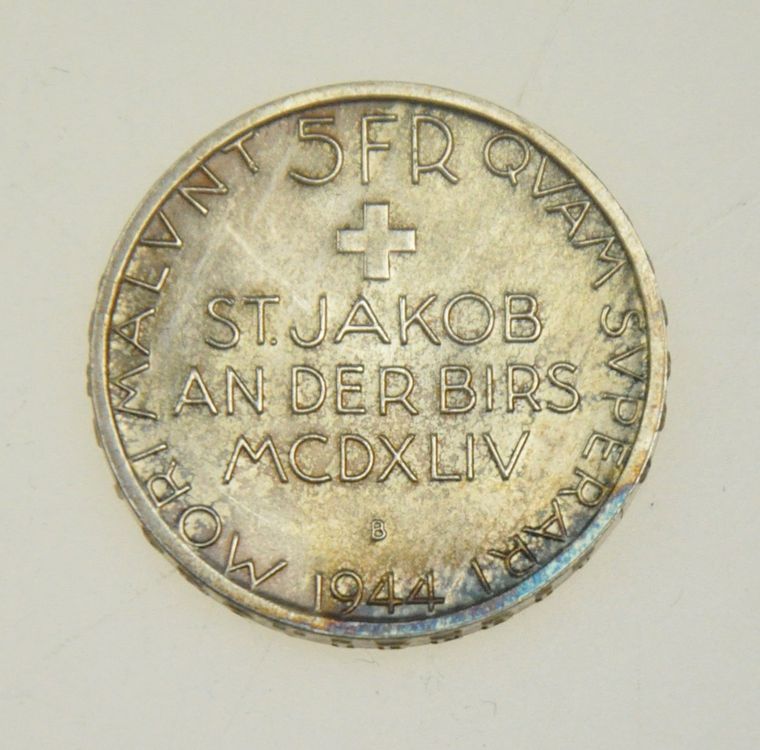 Schweiz 5 Franken 1944 St. Jakob Silbermünze | Kaufen auf Ricardo