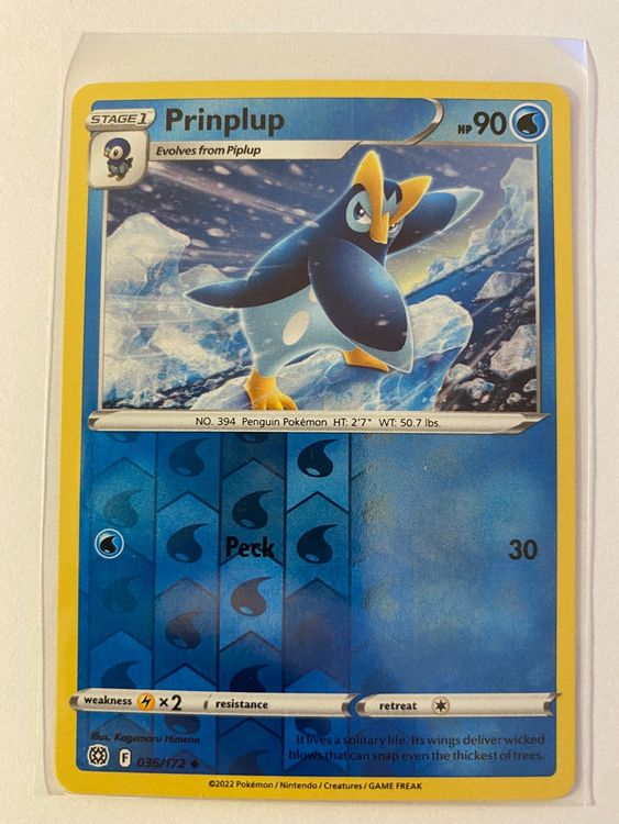Pokemon Prinplup 036/172 Reverse Holo Brilliant Stars EN | Kaufen auf ...
