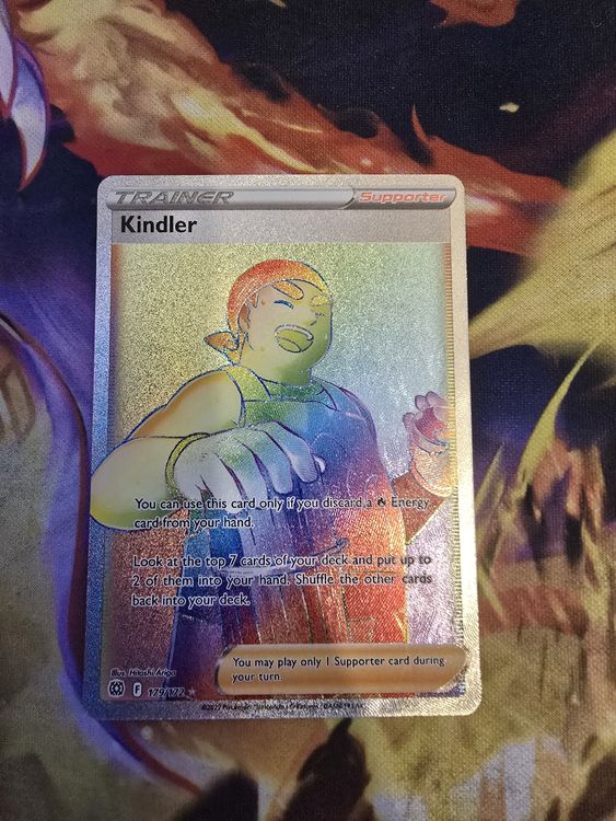 Kindler 172/172 Carte Pokémon Dresseur Full Art Étincelant (Neuf (Voir ...