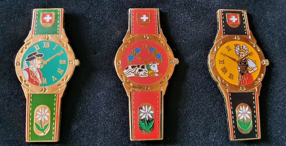 Box13 6er Pin Set Schweiz Uhren Kuh Senn Trachten Edelweiss (Gebraucht) in Reinach BL für CHF 20 ...