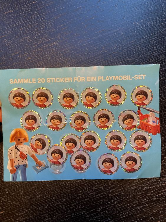 Migros Playmobil Mania 1 volle Karte 20 Sticker | Kaufen auf Ricardo