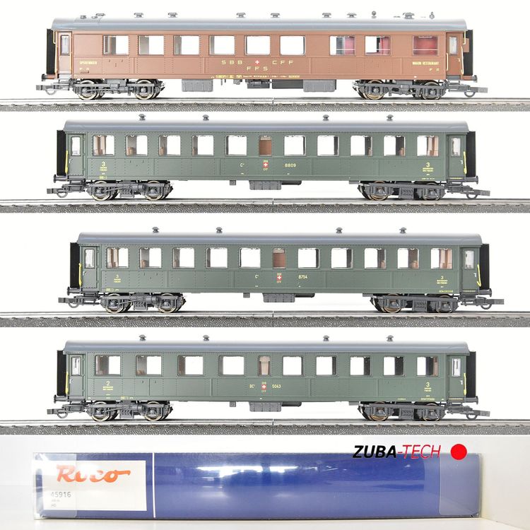 Roco 45916 Personenwagen-Set 4tlg. SBB H0 GS mit OVP (Gebraucht) in für ...