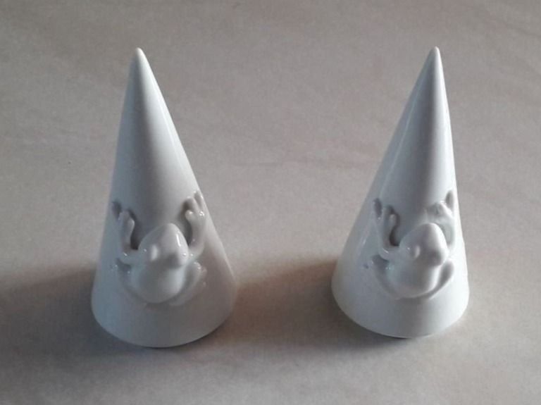 Adam und Ziege Porzellan Salz und Pfeffer Streuer (Neu und ...