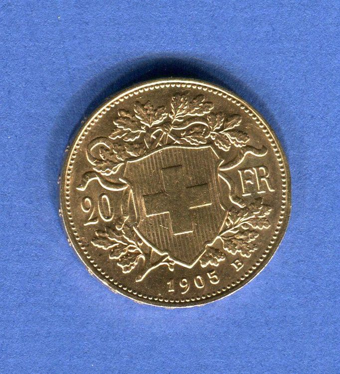 (181) 20 Franken 1905 Vreneli Gold (Gebraucht) in Rüthi (Rheintal) für CHF 459 – mit Lieferung ...
