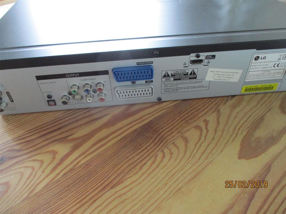 LG RC389H DVD-Recorder/VHS-Videorecorder (Gebraucht) in Liestal für CHF ...