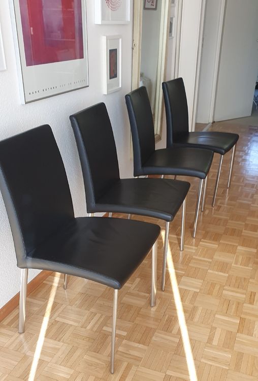 Stuhl, Leder schwarz, Fuss Chrom matt (Gebraucht) in Dübendorf für CHF ...