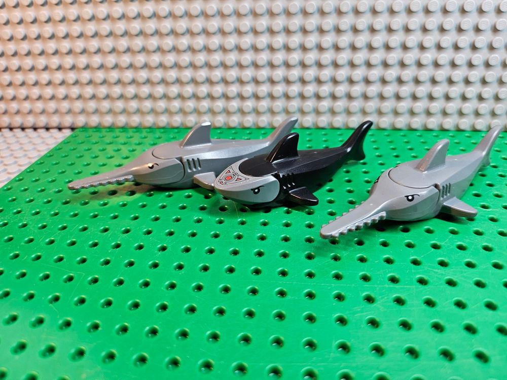 3 Lego - Tiere, Hai schwarz mit Deko und 2 Schwertfische | Kaufen auf ...