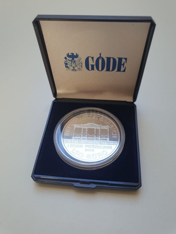 🇦🇹 🤍 Silver: Philarmoniker 2008 - 1 ounce (unze) + Box (Gebraucht) in Pully für CHF 35 – mit ...