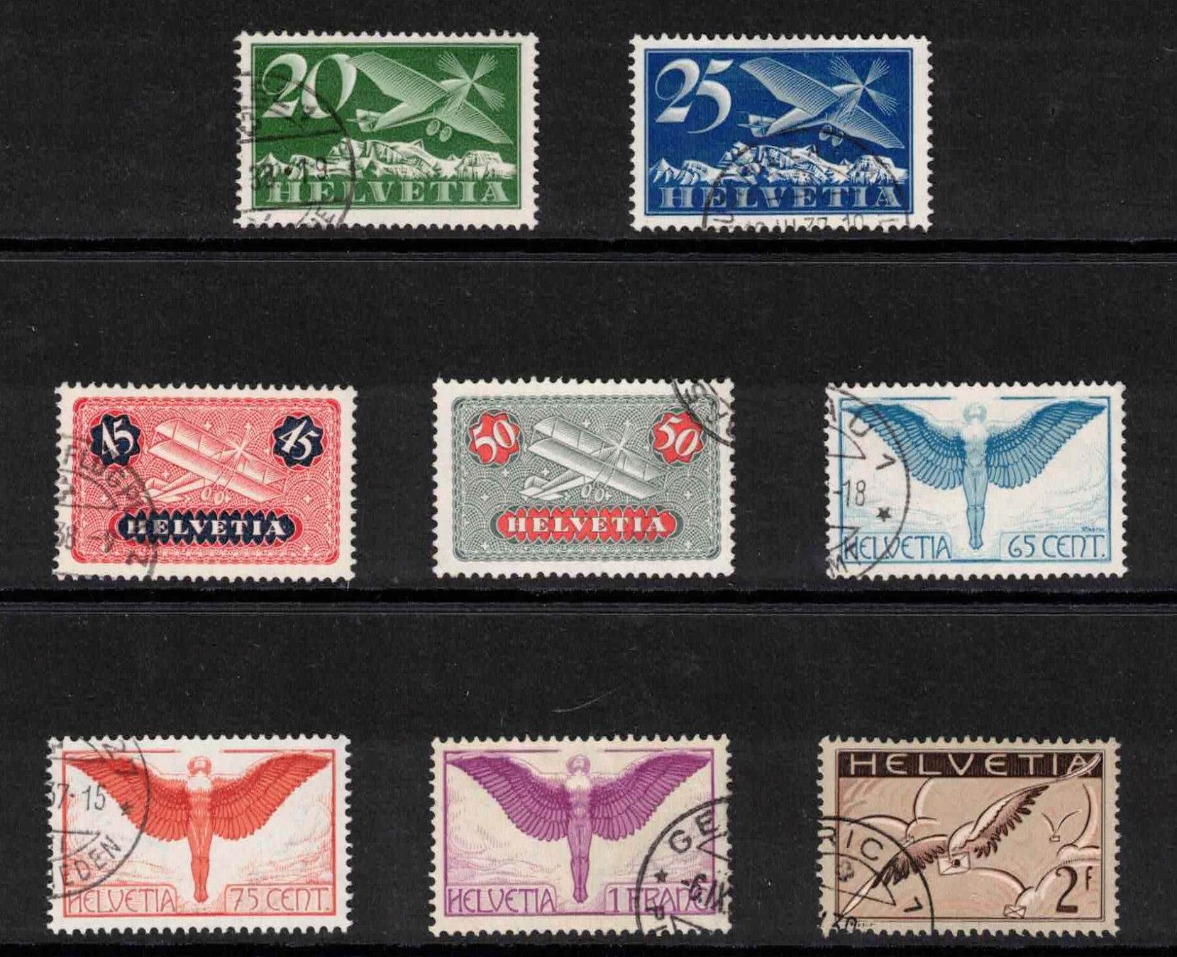 Flugpost Serie F4z - F13z (geriffelt) ʘ, Kat. 550.- (Neu (gemäss Beschreibung)) in Nuglar für ...