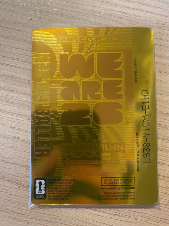Panini FIFA World Cup 2026 Harry Kane Golden Baller (Neu (gemäss ...