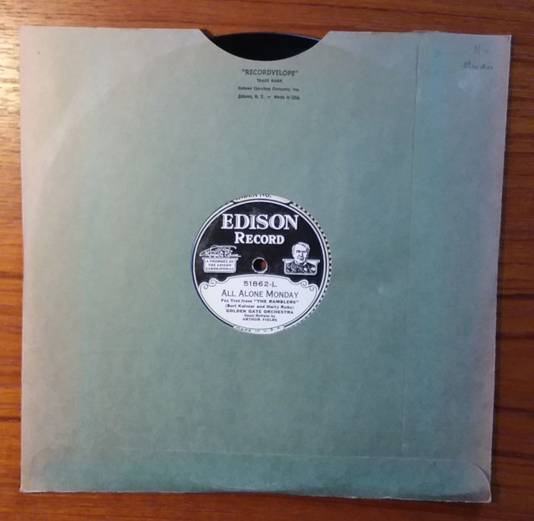 Thick EDISON RECORDS Vertical Cut GOLDEN GATE ORCH. - E+N- | Kaufen auf ...