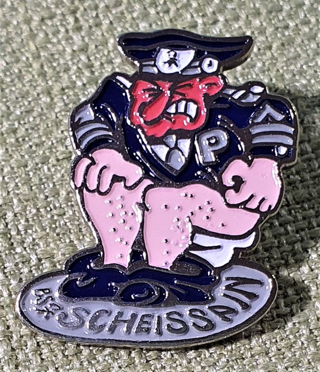 O444 - Pin Basler Polizei Scheiss Pin Lim. 555 Stück (Gebraucht) in ...