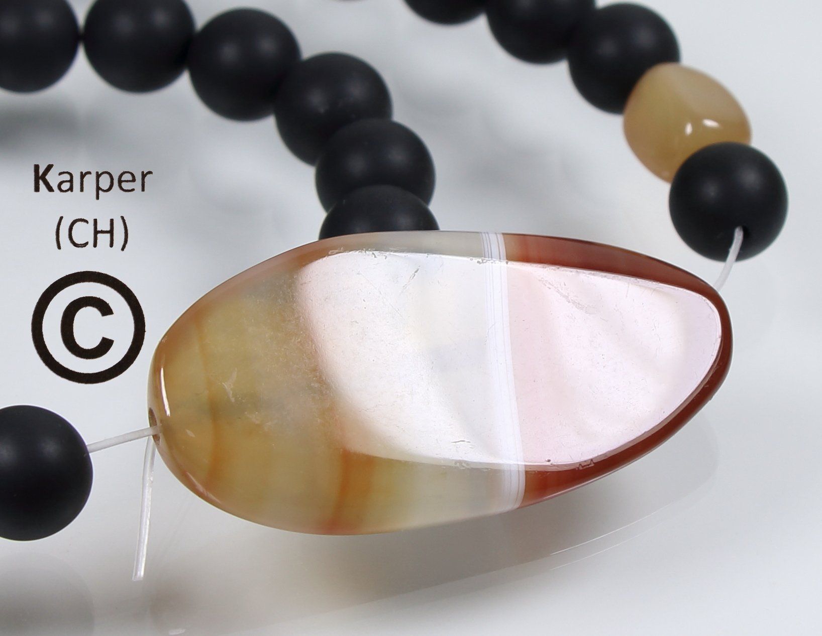 Achat und Karneol Strang / Rang Agate et Cornaline (Neu und ...