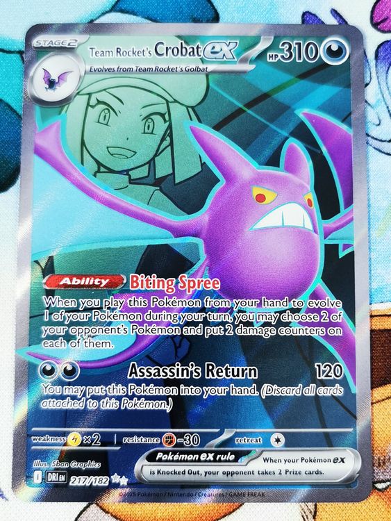 Pokemon Team Rocket's Crobat Ex 217/182 Destined Rivals EN | Acheter ...