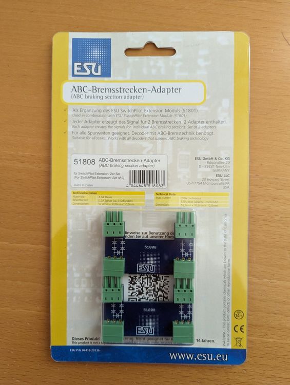 ESU 51808 ABC Bremsstreckenadapter (Neu und originalverpackt) in Zürich ...